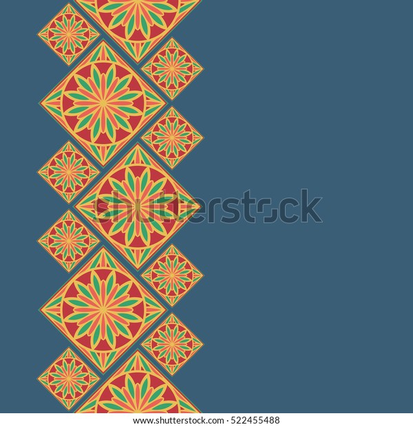 Seamless Border Spanish Style Spain Tilework Stock Vector (Royalty Free ...