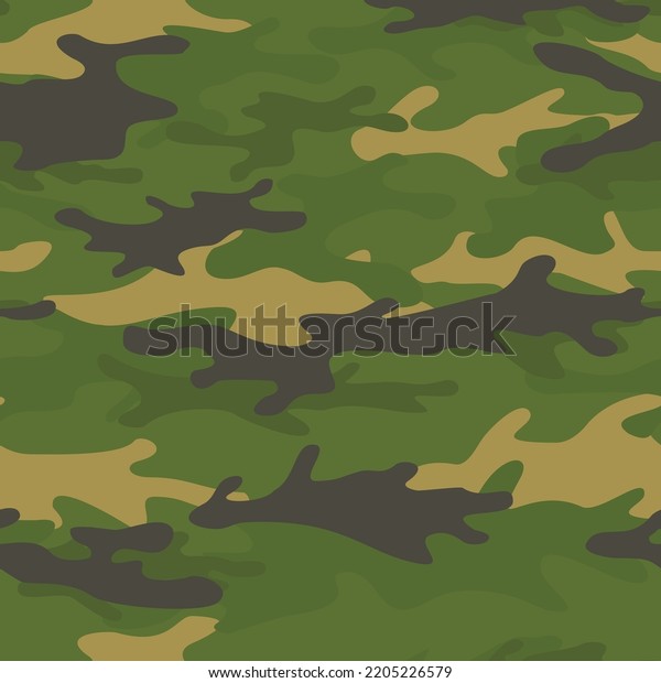 Seamless Camouflage Pattern Military Camo Spots Stock Vector (Royalty ...