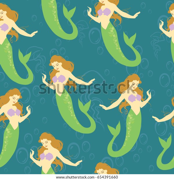 Seamless Cartoon Endless Background Beautiful Elegant Stock Vector ...