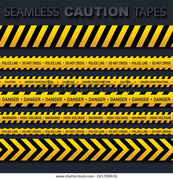 Seamless Caution Tapes Stock Vector (Royalty Free) 265708436 Seamless Caution Tapes Stock Vector (Royalty Free) 265708436