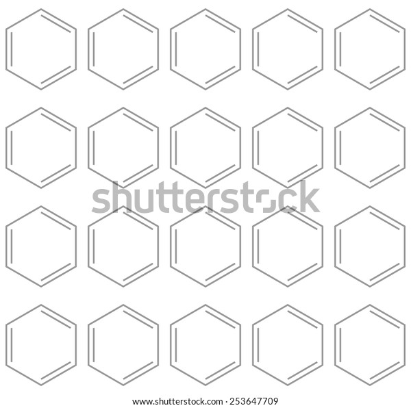 Seamless Chemical Benzene Background 2d Illustration Stock Vector ...