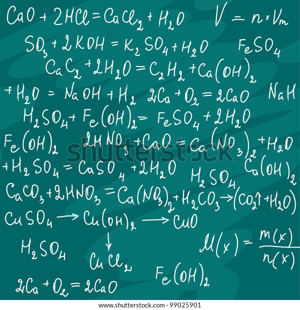 Seamless Chemical Notation On Green Board Stock Vector (Royalty Free ...
