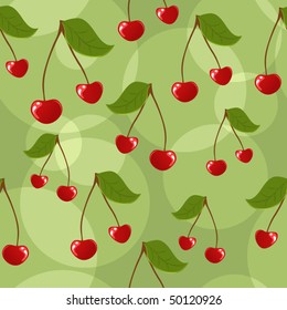 Seamless Cherry Background Stock Vector (Royalty Free) 50120926 ...