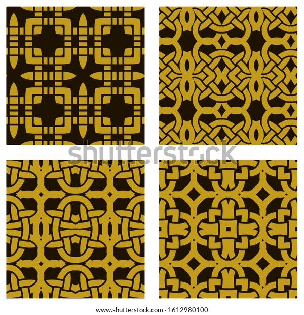 Seamless Chinese Geometric Pattern Traditional Symbols Stock Vector ...