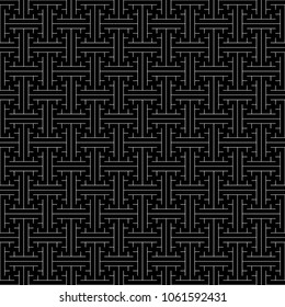 Seamless Chinese Sayagata Pattern Repeated Interlocking Stock Vector (Royalty Free) 1061592431 ...