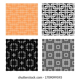 Seamless Chinese Stencil Line Pattern Vector Stock Vector (Royalty Free ...