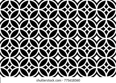 Seamless Circle Pattern Vector Art Deco Stock Vector (Royalty Free ...