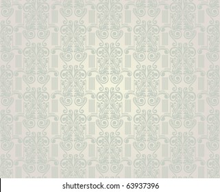 Seamless Classical Wallpaper White Stock Vector (Royalty Free) 63937396 ...