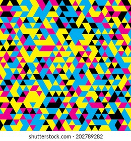 Seamless Cmyk Poster Design Background Vector Stock Vector (Royalty ...
