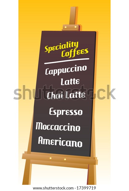 Seamless Coffee Menu Board Template Vector Stock Vector (Royalty Free ...