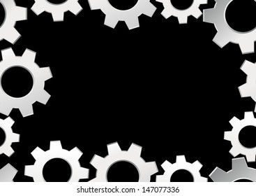 Seamless Cogwheel Pattern Factory Background Stock Vector (Royalty Free ...