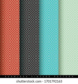 Seamless Color Geometric Pattern Vintage Stock Vector (Royalty Free ...