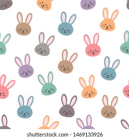 Cute Adorable Rabbit Bunny Carrot Seamless Stock Vector (Royalty Free ...
