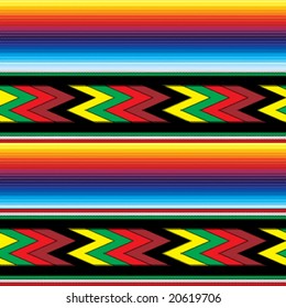 Seamless Colorful Mexican Fabric Pattern Stock Vector (Royalty Free ...