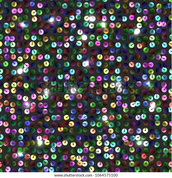 Seamless Colorful Sequined Texture Vector Illustration Stock Vector ...
