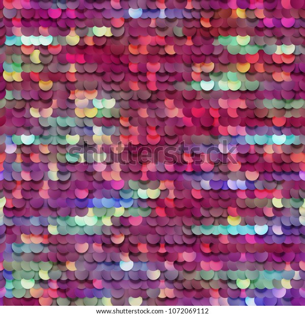 Seamless Colorful Sequined Texture Vector Illustration Stock Vector ...