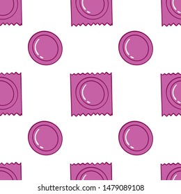 Seamless Contraception Vector Pattern Hand Drawn Stock Vector (Royalty ...