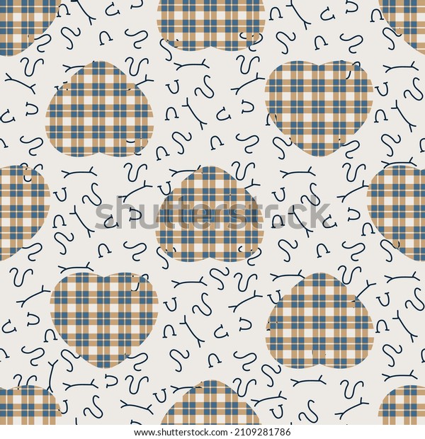 Seamless Country Style Background Heart Texture Stock Vector (Royalty ...