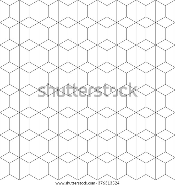 Seamless Cubic Pattern Monochromeminimalistic Texturesoptical Art Stock ...
