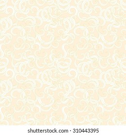 Seamless Curly Pattern Ivory Colored Beautiful Stock Vector (Royalty ...