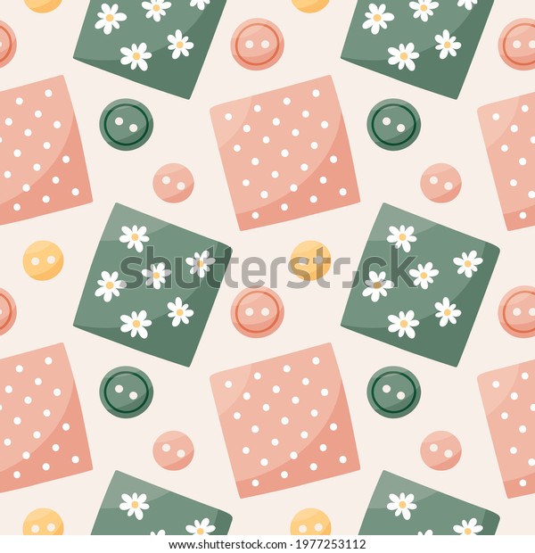 Seamless Cute Boho Vector Sewing Pattern Stock Vector Royalty Free