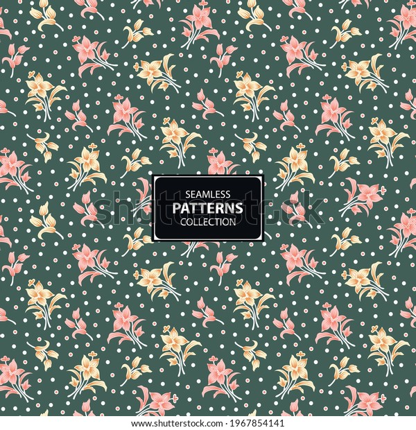 Seamless Cute Little Flower Pattern Vector Stock Vector (Royalty Free ...