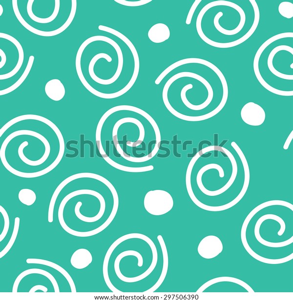 Seamless Decorative Background Squiggles Dots Stock Vector (Royalty ...