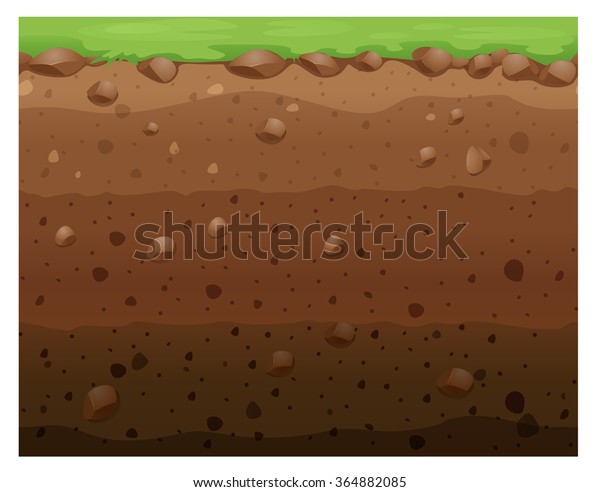 Seamless Design Grass Underground Illustration Stock Vector (Royalty ...