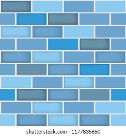 Blue Brick Pattern Pixel Art Vector Stock Vector (Royalty Free) 1839466321