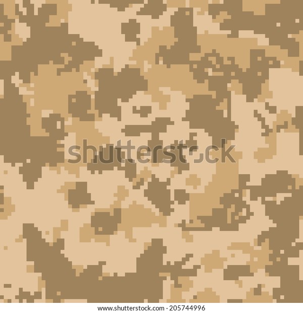 Seamless Digital Desert Camo Texture Vector Stock Vector (Royalty Free ...