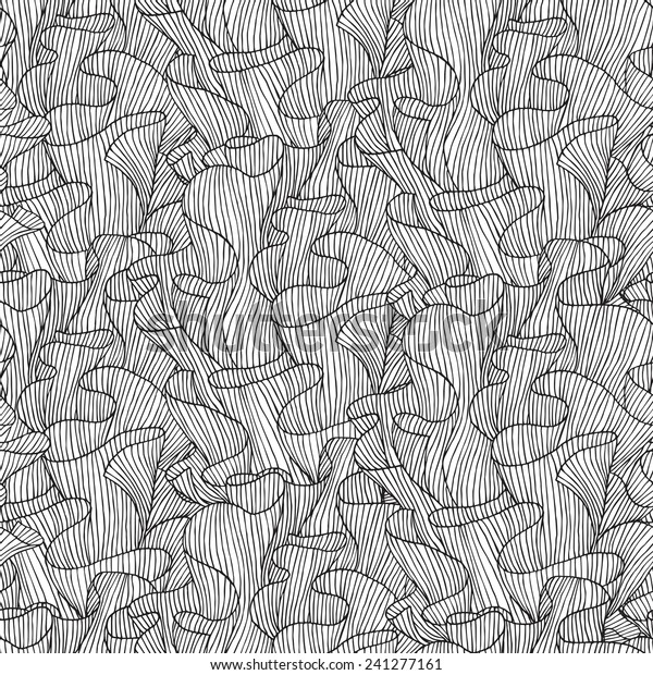 Seamless Doodle Background Abstract Black White Stock Vector (Royalty ...