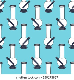 Bong Smoking Seamless Doodle Pattern Stock Vector (Royalty Free ...
