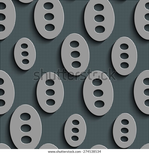 Seamless Ellipse Pattern Vector Gray Background Stock Vector (Royalty ...