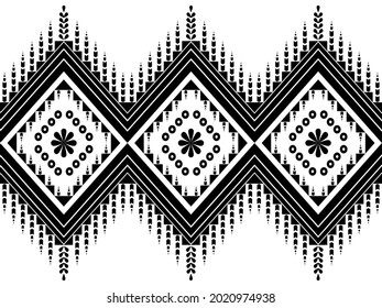 Seamless Ethnic Patternblack White Colors Design Stock Vector (Royalty ...