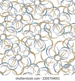 Seamless Fabric Floral Line Pattern Vector Stock Vector (Royalty Free ...