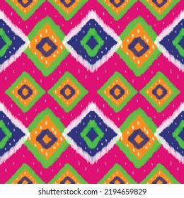 Seamless Fabric Pattern Hand Drawing Vivid Stock Vector (Royalty Free ...