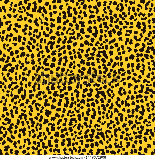 Seamless Faux Leopard Print Pattern Black Stock Vector (Royalty Free ...