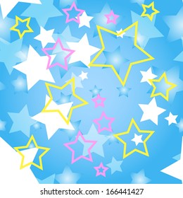 Rainbow Shooting Star Repeat Seamless Pattern Stock Vector (Royalty Free) 1145282210