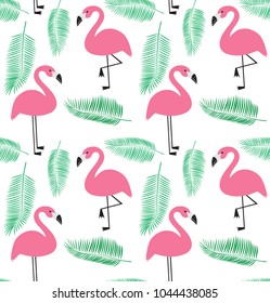 Cute Flamingo Seamless Pattern Stock Vector (Royalty Free) 1300052860