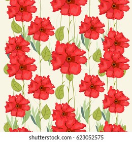 Seamless Floral Background Easy Making Seamless Stock Vector (Royalty ...