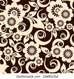 Seamless Floral Design Stock Vector (Royalty Free) 226001356 | Shutterstock