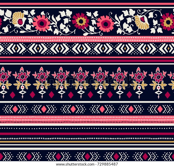Seamless Floral Ethnic Pattern Can Be Stock Vector (Royalty Free ...