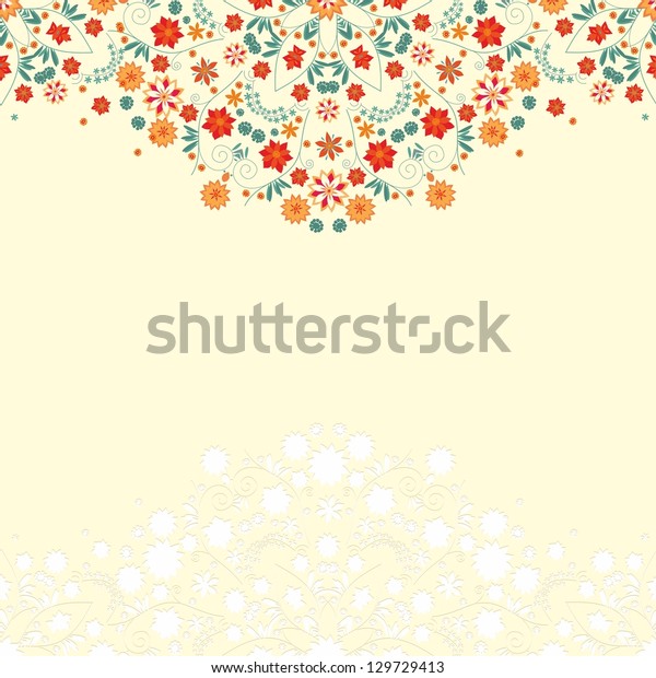 Seamless Floral Paper Border Decor Stock Vector (Royalty Free ...