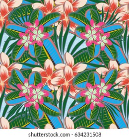 Seamless Floral Pattern Cute Flowers Pink Stock Vector (Royalty Free ...