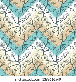 Seamless Floral Pattern Geometric Overlay Stock Vector (Royalty Free ...