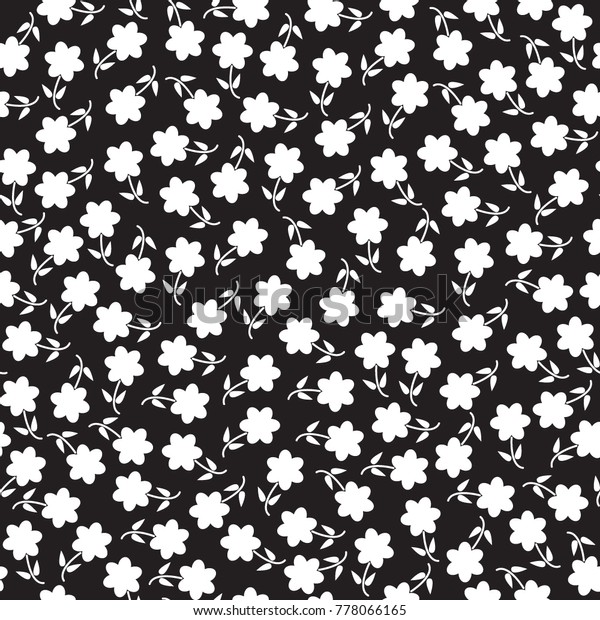 Seamless Floral Pattern White Little Flowers Stock Vector (Royalty Free ...