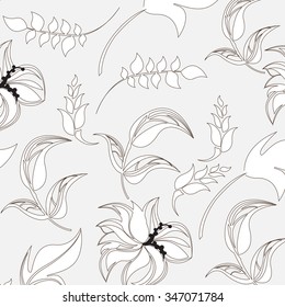 Seamless Flower Background Illustration Flower Single: vector de stock ...