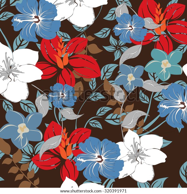 seamless flower background - IllustrationFlower, Single Flower ...