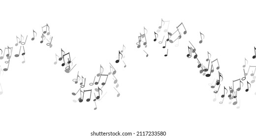 Seamless Flying Musical Notes On White Stock Vector (Royalty Free ...