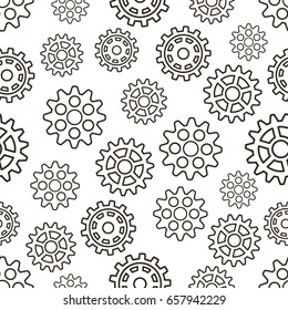Seamless Gear Pattern Vector Illustration Stock Vector (Royalty Free ...
